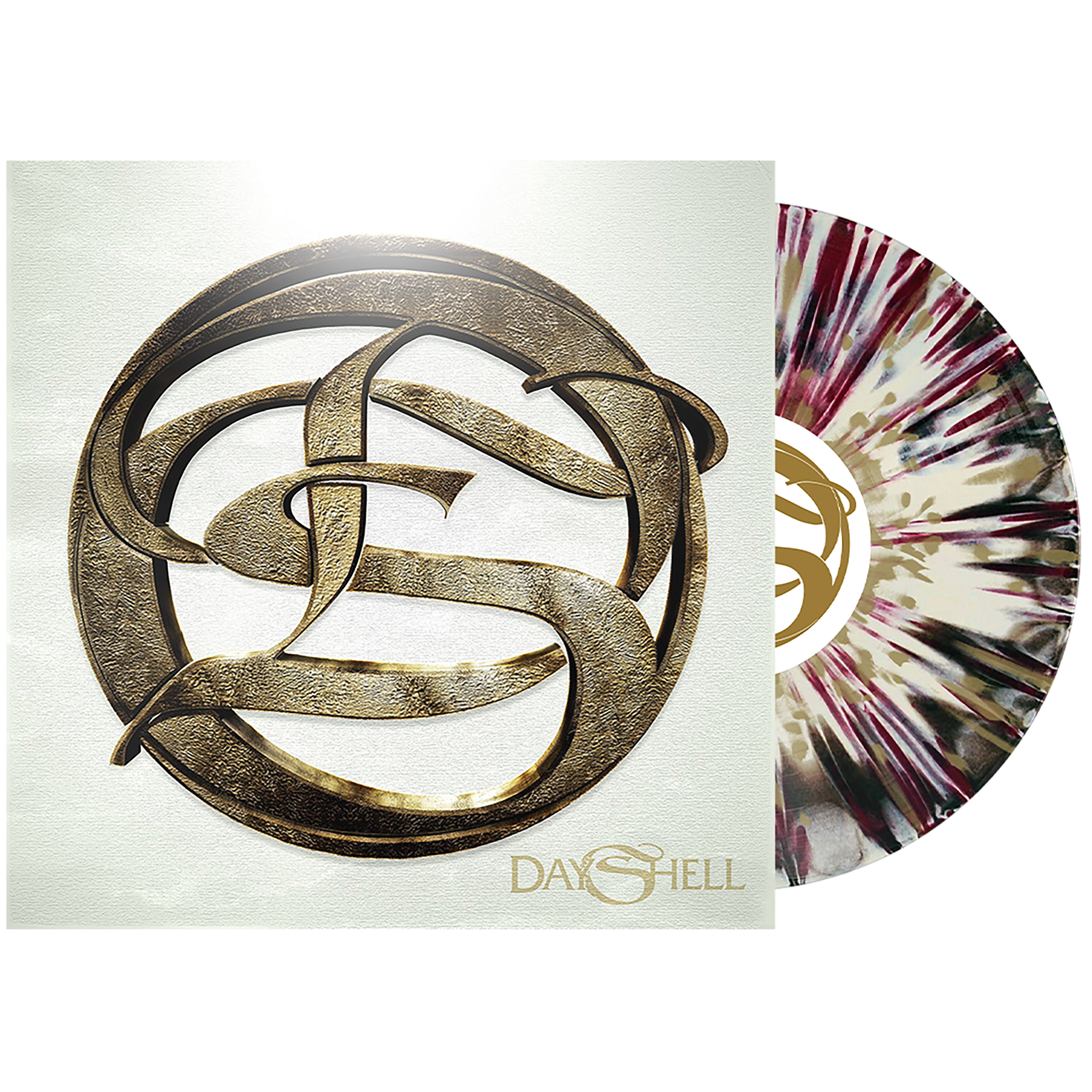 Dayshell (Dayshell) Bone + Black Side A/B w/ Gold + Burgundy Splatter ...